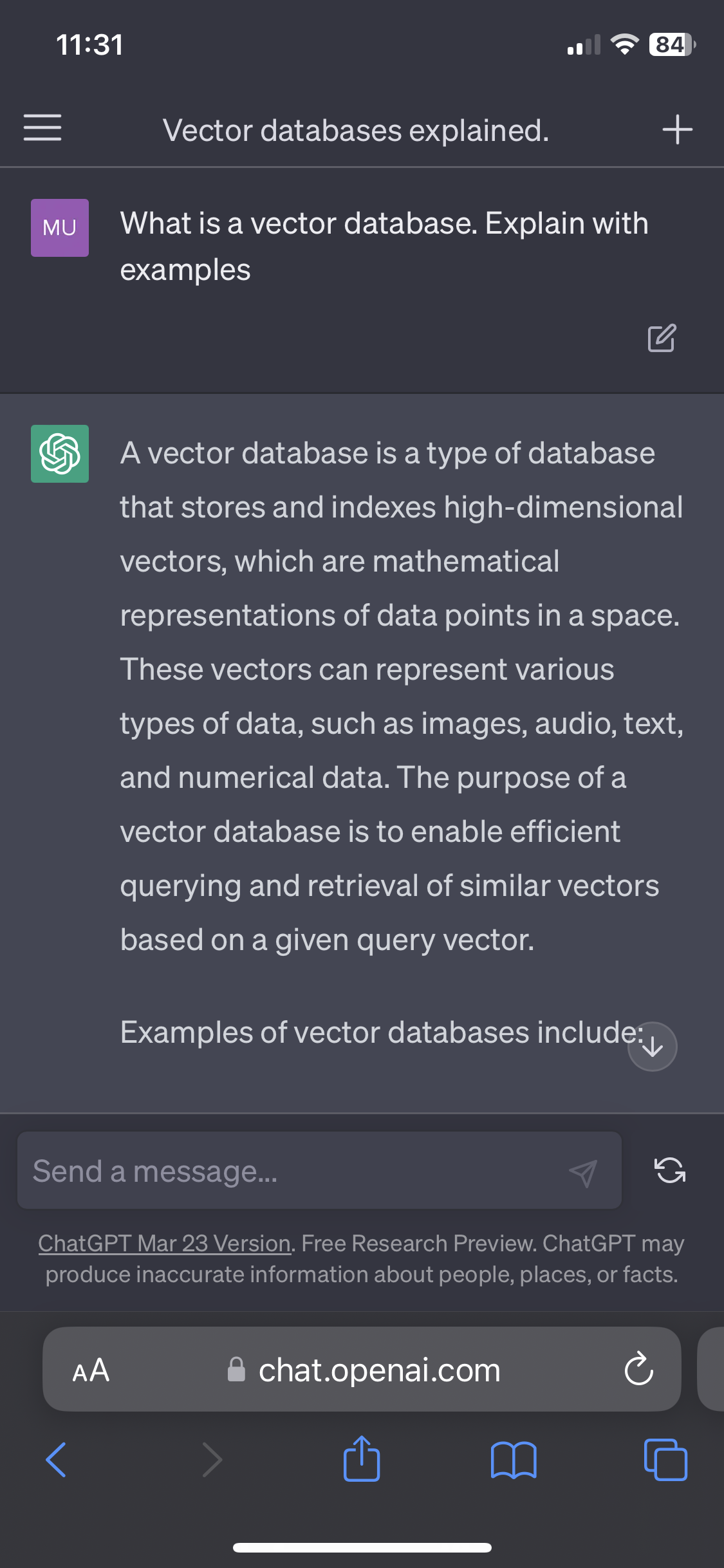 What is a vector database? As explained by ChatGPT and Google bard ...